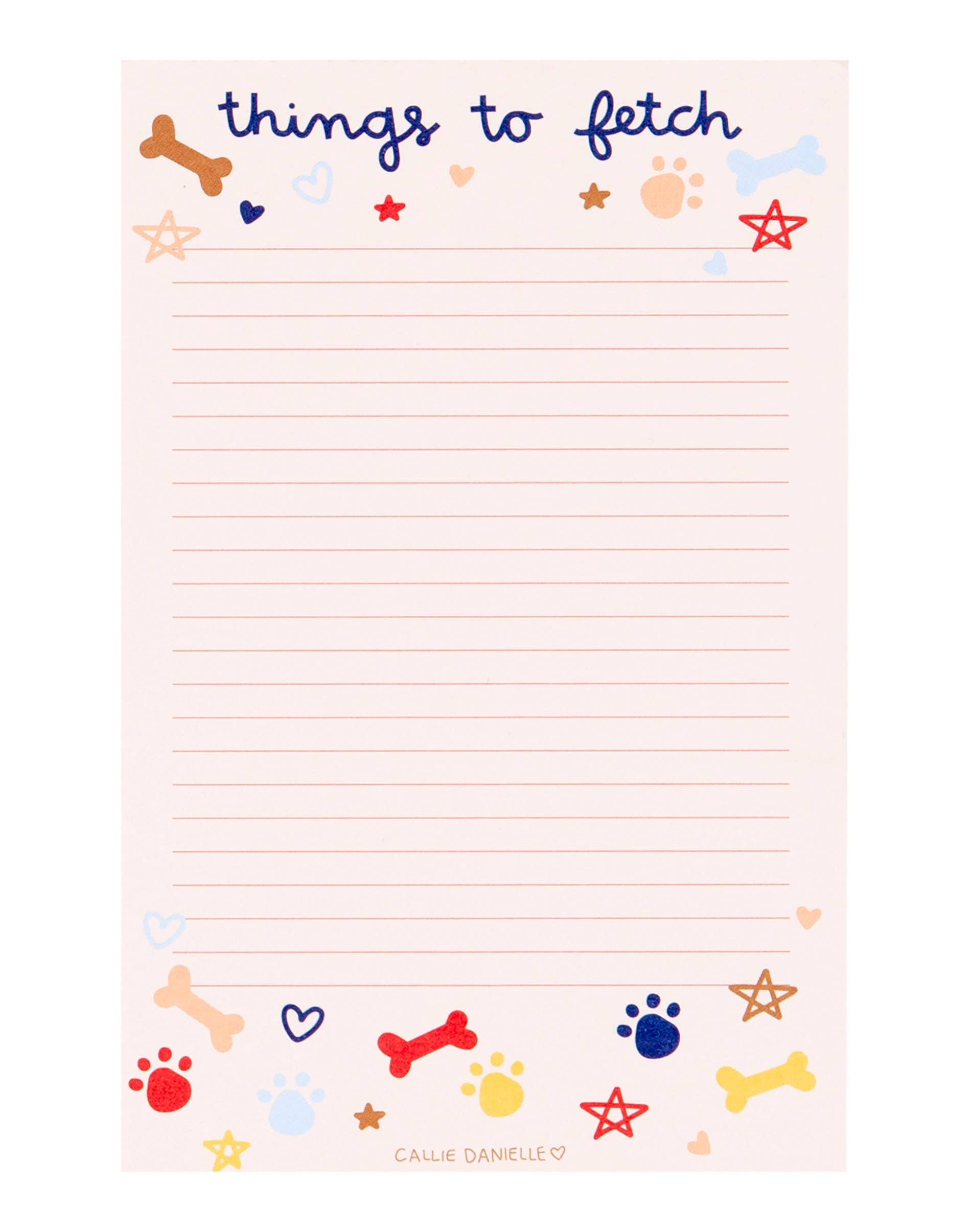 Things to Fetch Dog Notepad – Rose James & Co