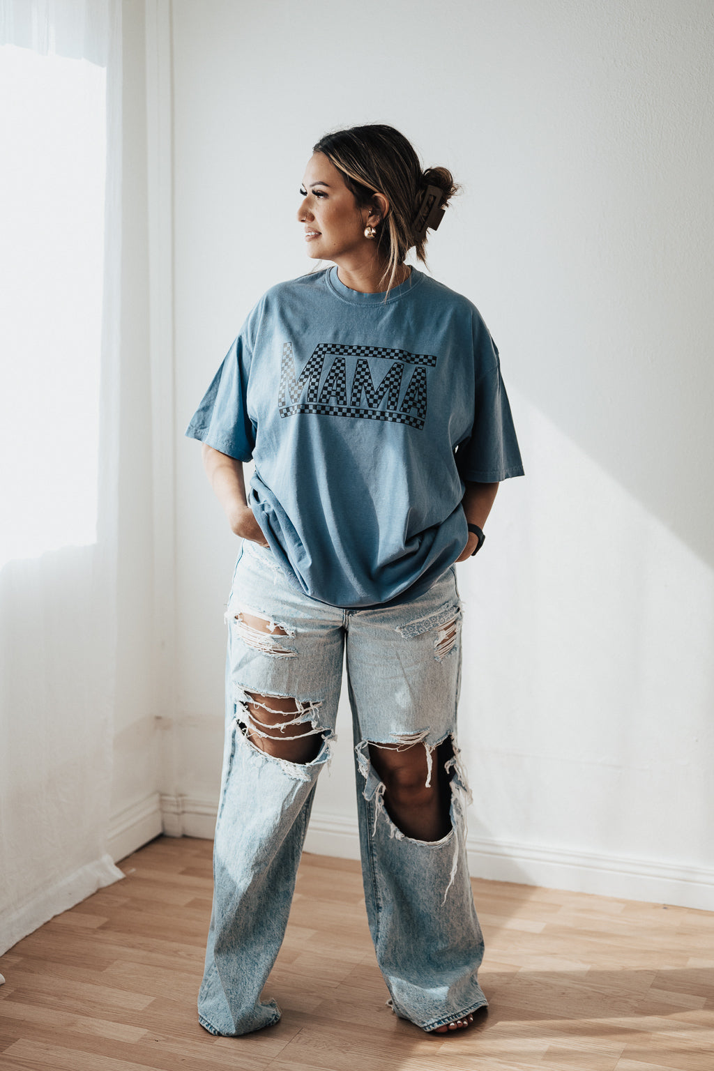 Checkered Mama Graphic Tee – Rose James & Co